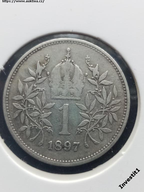 František Josef I 1 koruna 1897 vzácná - aukce online - auktiva