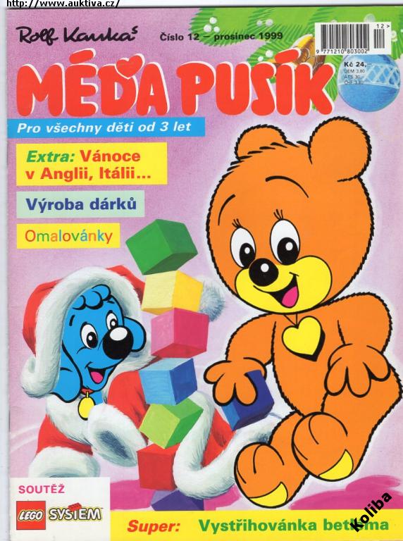 DĚTSKÝ ČASOPIS OMALOVÁNKY VYSTŘIHOVÁNKY MÉĎA PUSÍK 12/99 - aukce online ...
